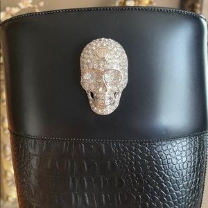 Philipp Plein | Shoes | Philipp Plein Black Rubber Skull Rainproof ...